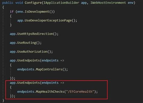 Health Check Entity Framework Database In Aspnet Core Thecodebuzz