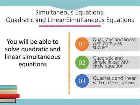 Simultaneous Equations Quadratic And Linear Simultaneous Equations Powerpoint Higher GCSE