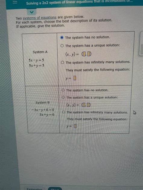 Solved Solving A X System Of Linear Equations That Is Chegg