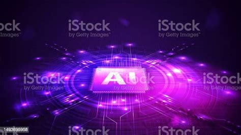 인공 지능 컴퓨터 데이터베이스 개념 현대 분홍색과 파란색 Cpu 그림입니다 기술 미래 템플릿입니다 중앙 컴퓨터 프로세서 Cpu 개념입니다 데이터베이스 개념 분홍에 대한 스톡