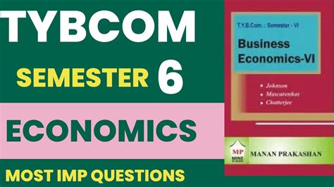 Tybcom Sem 6 Economics Imp Questions Youtube