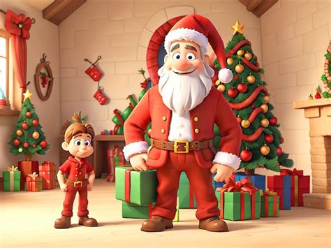Premium Ai Image Santas Tree With Presents T