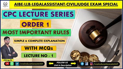 Cpc Lecture Series Code Of Civil Procedure 1908 Orders Cpc In Gujarati Lecture No 1