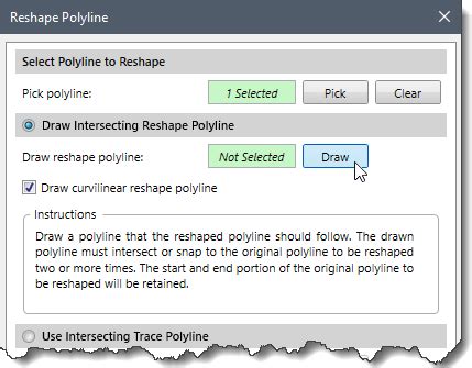 Reshape Polyline Command Civilgeo Knowledge Base
