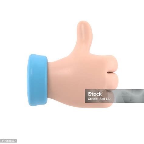 만화 제스처 아이콘 모형입니다 사업가 손은 흰색 배경에 엄지 손가락 3d 렌더링을 보여줍니다 3차원 형태에 대한 스톡 사진 및 기타 이미지 Istock