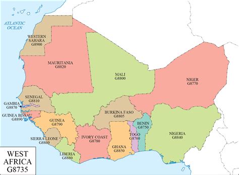 And West Africa Map