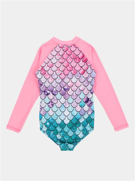 Купальник слитный для девочки солнцезащитный с длинными рукавами купить по цене 1079 1 ₽ в