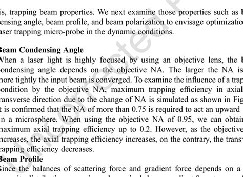 Equilibrium Axial Trapping Position Download Scientific Diagram