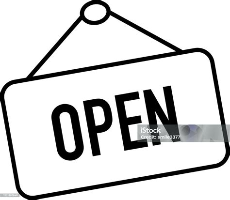 밧줄로 간판을 엽니다 열린 간판 고립 웹 디자인에 대한 현대 간단한 플랫 스타일의 오픈 컨셉 벡터 일러스트레이션 닫은에 대한 스톡 벡터 아트 및 기타 이미지 Istock