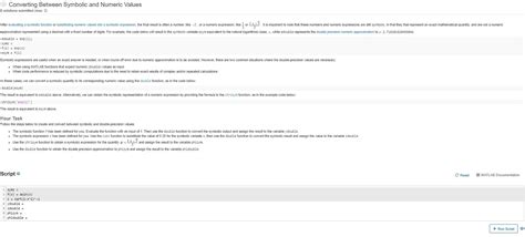 Solved Converting Between Symbolic And Numeric Values O
