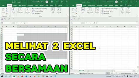 Cara Membuka 2 File Excel Dalam 1 Layar Youtube