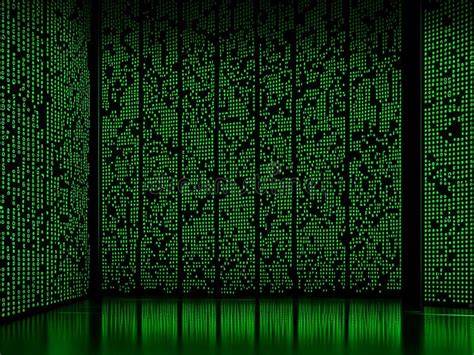 Digital Numeric Matrix With Cascading Numbers For Futuristic Website