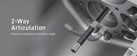 Teslong Two Way Articulating Borescope With Light Industrial Endoscope Inspection Camera With