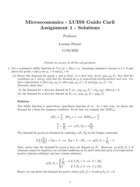 Assignment 1 2023 Solutions Pdf Demand Mathematical Optimization