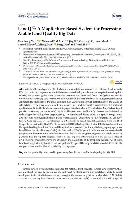 Pdf Landqv2 A Mapreduce Based System For Processing Arable Land