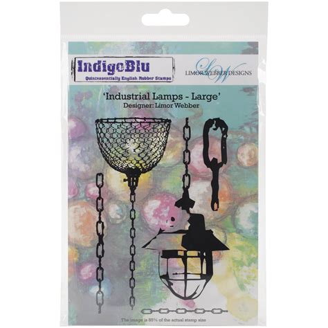 Indigoblu Cling Mounted Stamp 5x8 Industrial Lamps Large