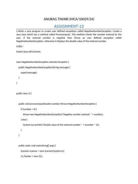 Anurag Tiwari Mca1002924 Assignment 10 Pdf Computer Programming Computer Engineering