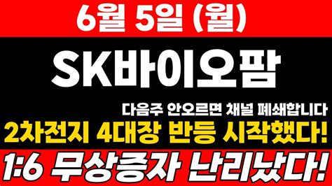 속보 Sk바이오팜 긴급 16 무상증자 삼성인수sk바이오팜 Sk바이오팜주가 Youtube