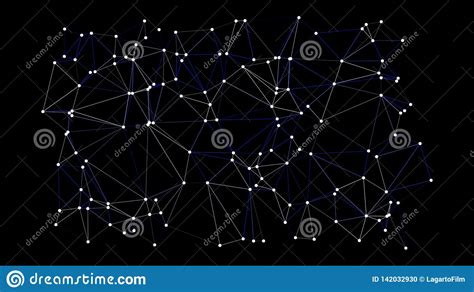Vector Technology Template Conception Triangles And Dots Stock Vector