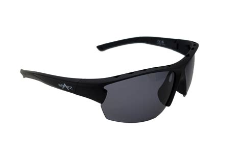 Vortex Matt Black Vented Frame Grey Lens Polarised Wrapz Eyewear