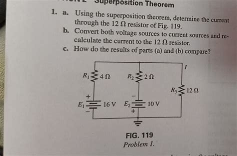 Get Answer A Using The Superposition Theorem Determine The