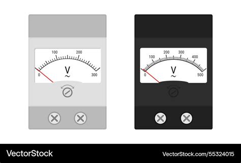 Analog Voltmeter Set Royalty Free Vector Image