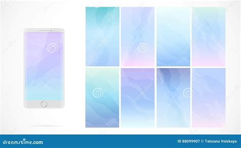 Modern Ui Screen Design For Mobile App With Web Icons Stock Vector Illustration Of Spring