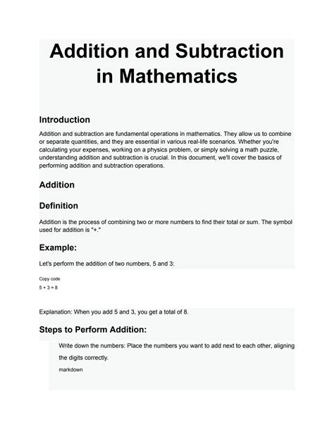 Solution Addition And Subraction Lesson Studypool