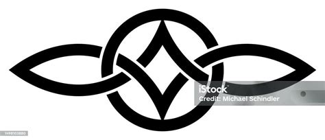 Serch Bythol In Black Celtic Symbol Isolated Background Stock