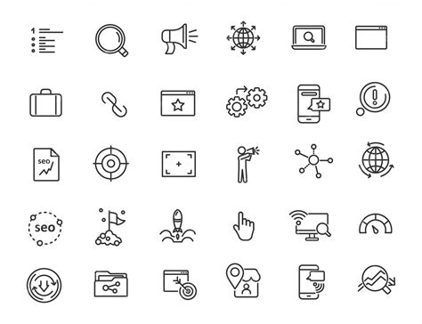 Premium Vector Set Of Linear Seo Icons