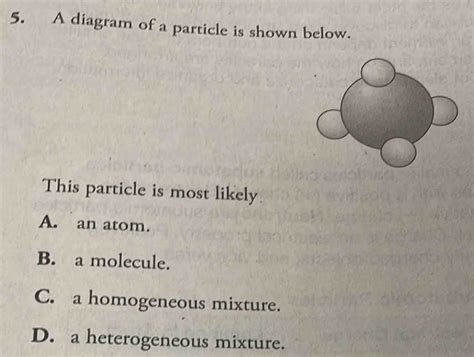 5 A Diagram Of A Particle Is Shown Below This Particle Is Most Likely A An Atom B A M [algebra]