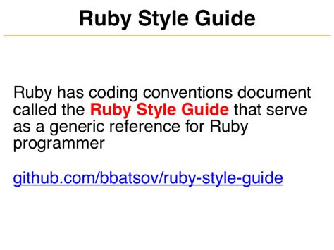 Coding Conventions In Ruby Giovanni Sakti Rabbit Slide Show