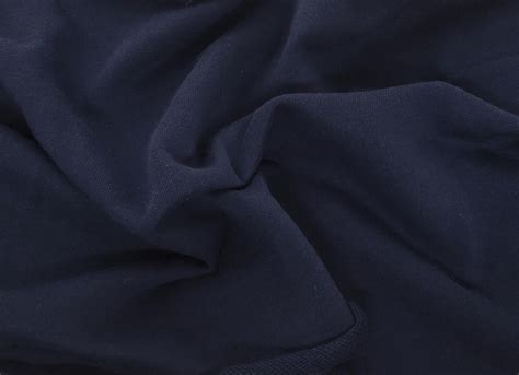 Cotton French Terry Knit Fabric By The Yard Navy 260gsm 70width