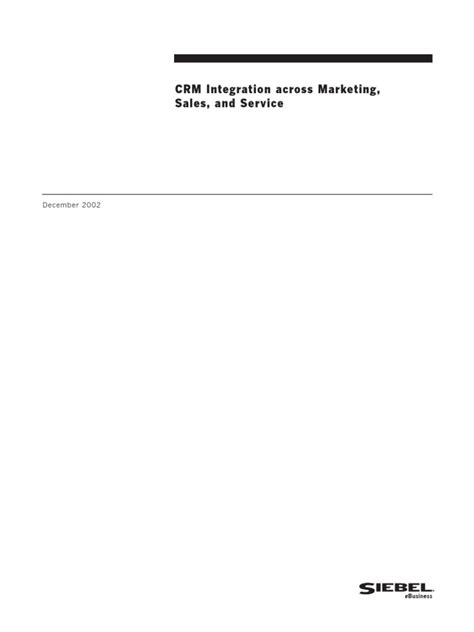siebel crm introduction pdf sales customer relationship management