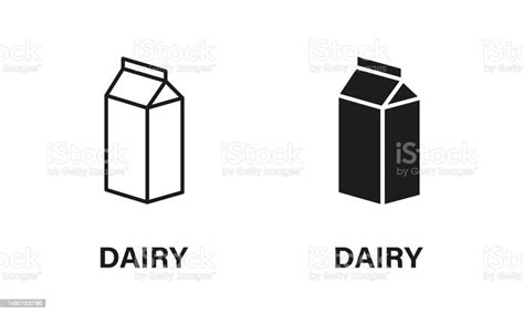 유제품 실루엣과 라인 아이콘 세트 유제품 기호 건강 식품 젖소 우유 유당 기호입니다 무료 유제품 다이어트 로고 유당 알레르기