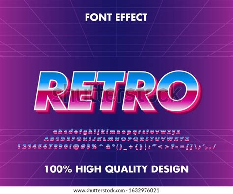 Retro Arcade Game Font Effect Text Stock Vector Royalty Free 1632976021