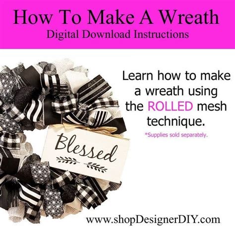Mesh Wreath Tutorial Etsy