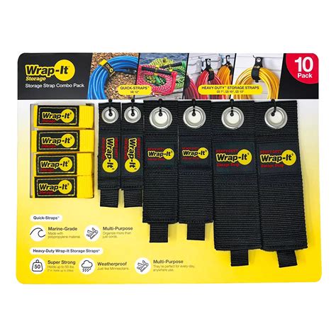 Wrap It Storage 10 Pc Storage Strap Combo Pack Bjs Wholesale Club