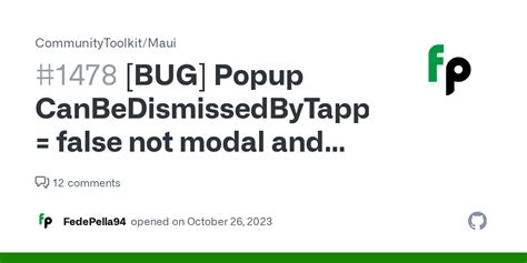 Bug Popup Canbedismissedbytappingoutsideofpopup False Not Modal And Doesnt Prevent From