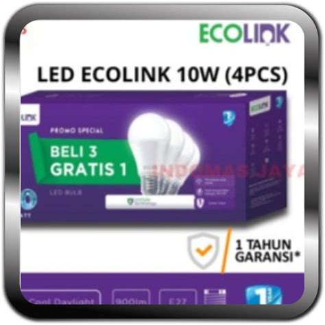 Ecolink Lampu Led Multipack 10w Isi 4 Lampu Bulb