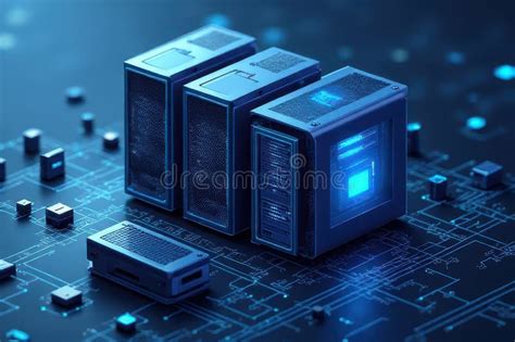 Enhanced Data Storage System Stock Illustration Illustration Of Setup