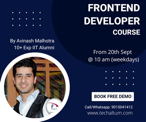 Tech Altum Frontend Developer Classroom Batch From 20th Sept At 10 Am