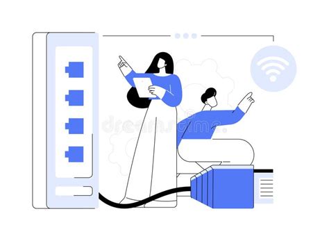 Ethernet Connection Abstract Concept Vector Illustration Stock Vector Illustration Of Blue