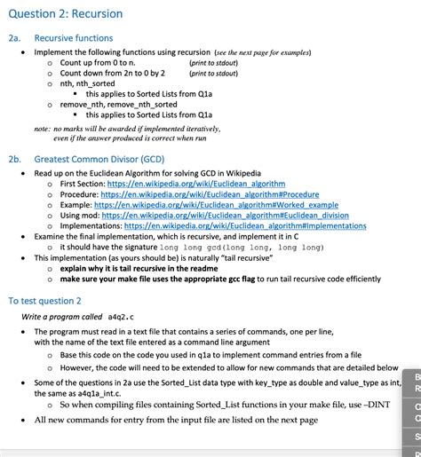 Solved Question Recursion A Recursive Functions Chegg