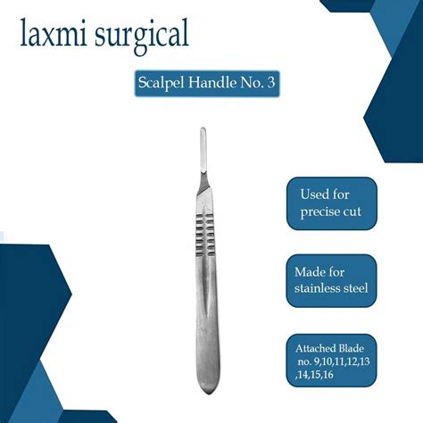 Scalpel Handle No 3 Stainless Steel At ₹ 1 Pack In Jalandhar Id 26248465048