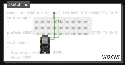 Node Mcu Single Led Copy Wokwi Esp32 Stm32 Arduino Simulator