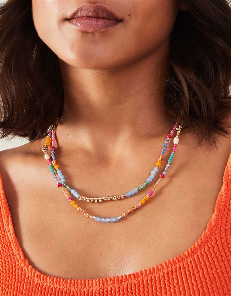 Layered Beaded Necklace Necklaces Accessorize Global