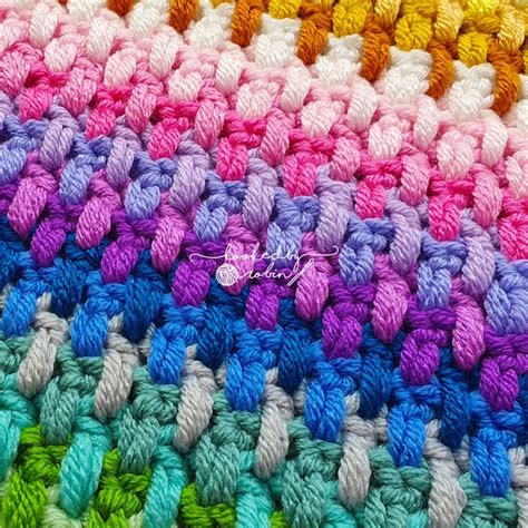 Crochet Mini Interlocking Block Stitch [free Video Tutorial And Written