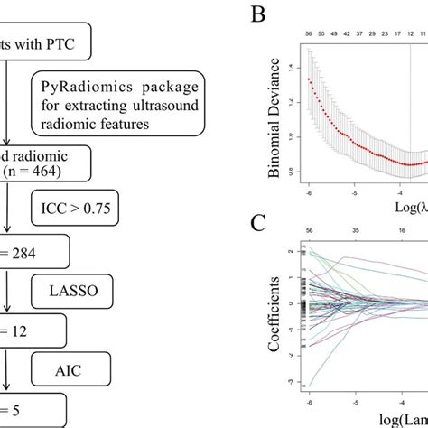 The Process Of The Ultrasound Radiomic Feature Selection A Flow Download Scientific Diagram