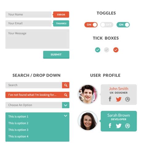 Download Free Fully Scalable Flat Ui Elements Psd Free Recommended